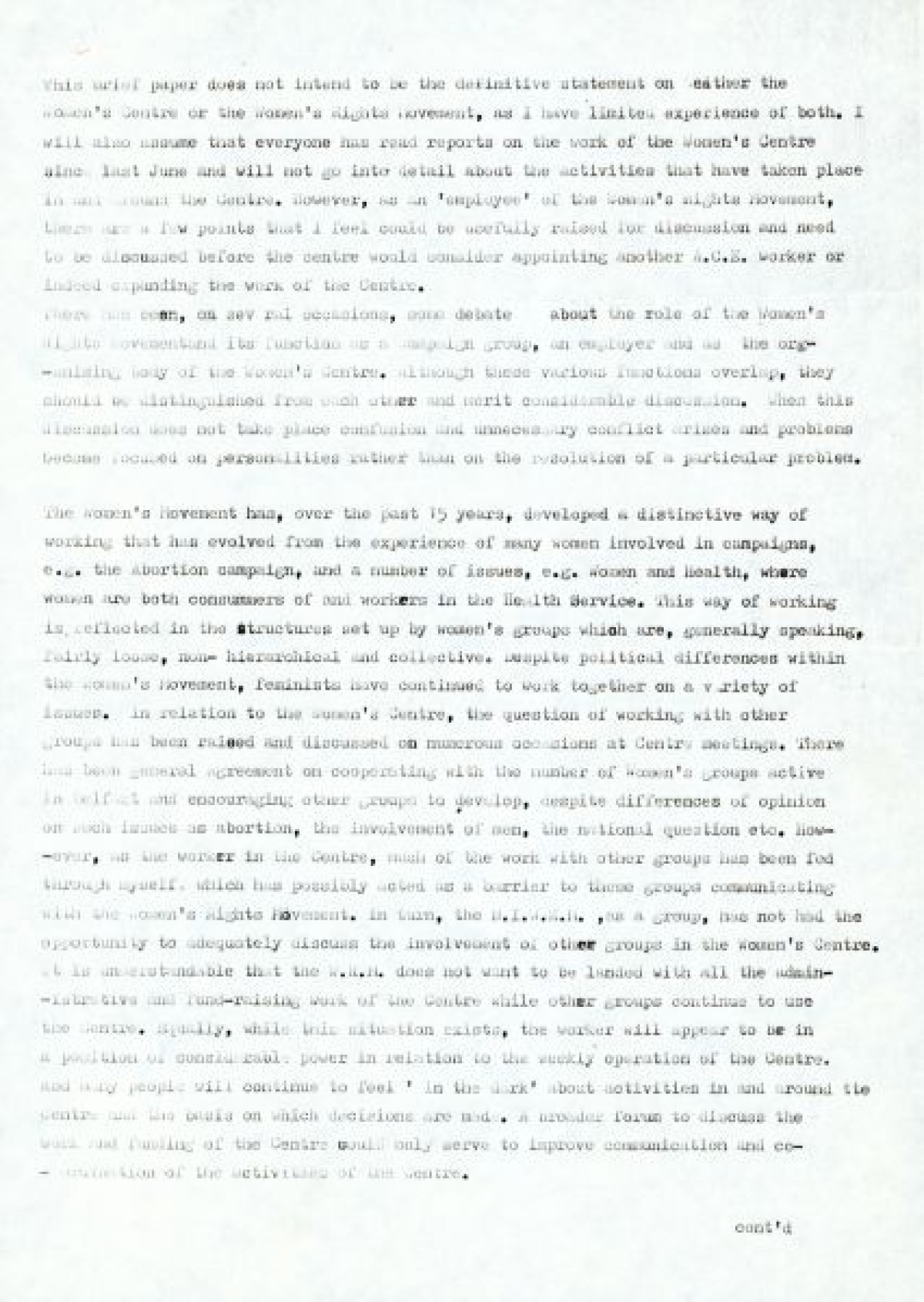 Paper by Marie Quiery of the Northern Ireland Women's Rights Movement ...