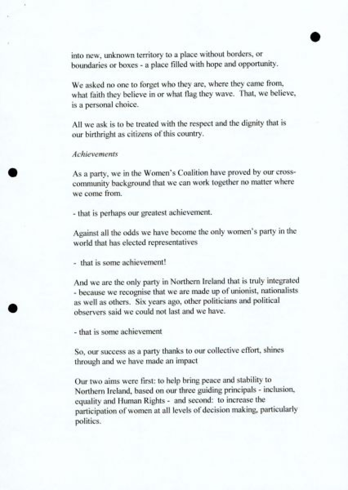 Jane Morrice Speech for AGM | extraORDINARYwomenNI